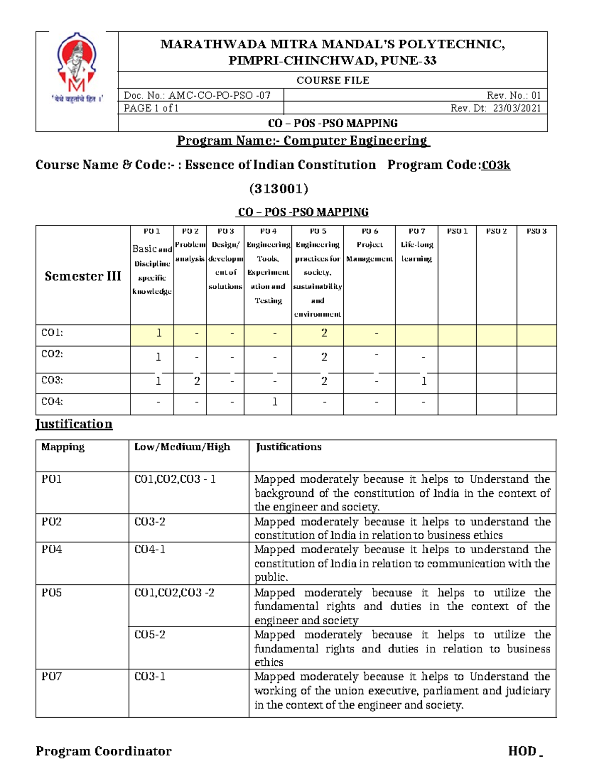 Ice co3k copo - MARATHWADA MITRA MANDAL'S POLYTECHNIC, PIMPRI-CHINCHWAD ...