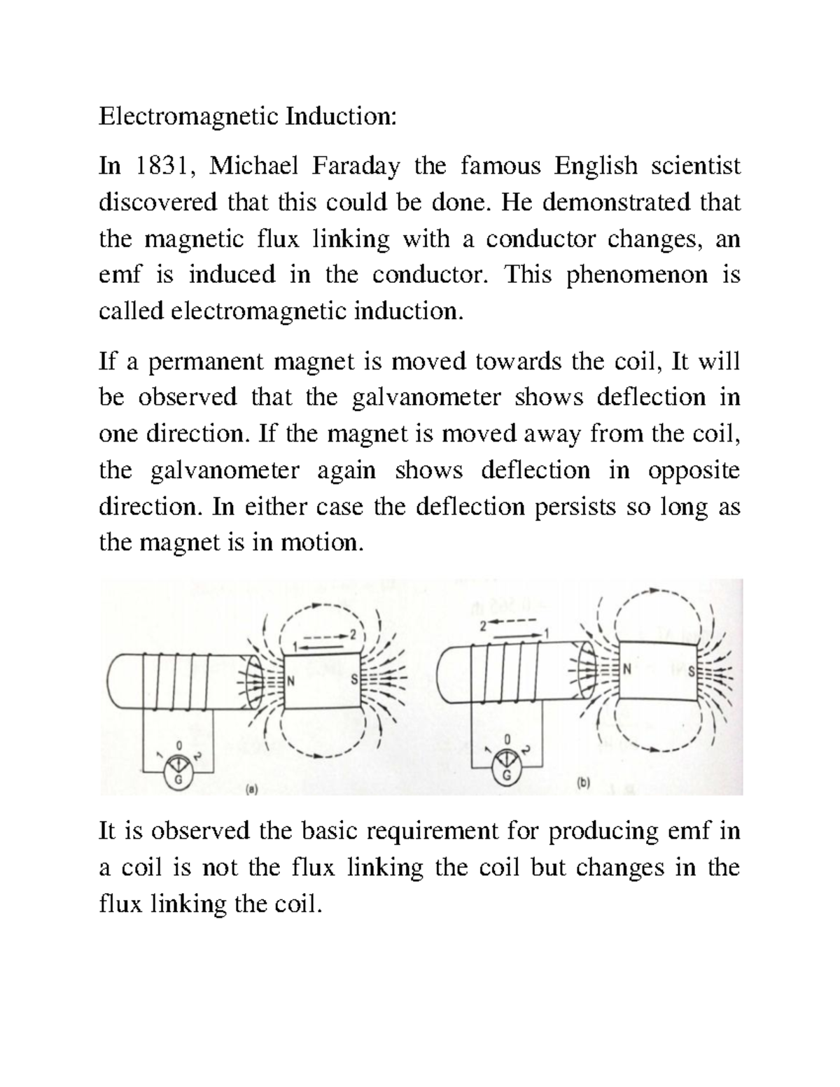 Electromagnetic induction Latest - Electromagnetic Induction: In 1831 ...