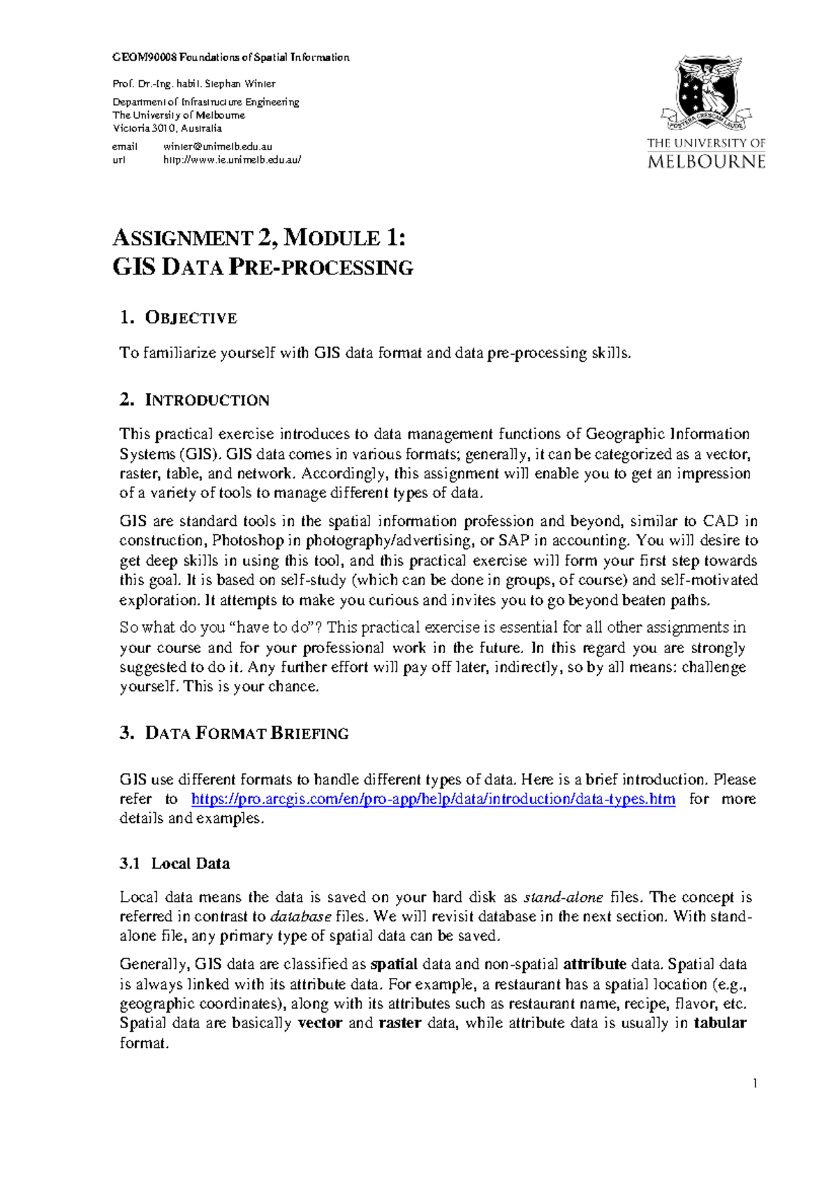 GEOM90008-A2-2021-SEM2-Module 1 Updated 2021/S2 - GEOM90008 Foundations of Spatial Information ...