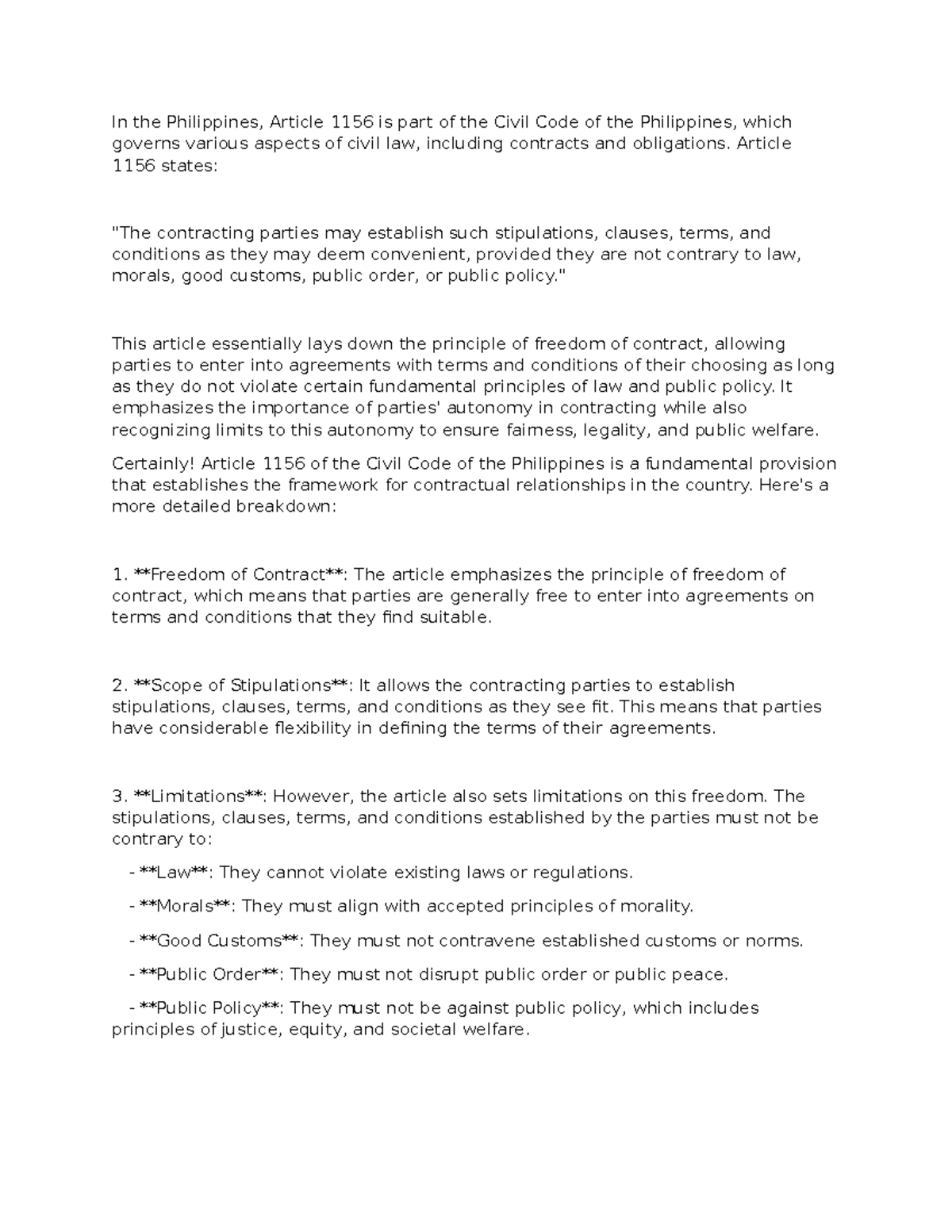 1156 - n/a - In the Philippines, Article 1156 is part of the Civil Code ...