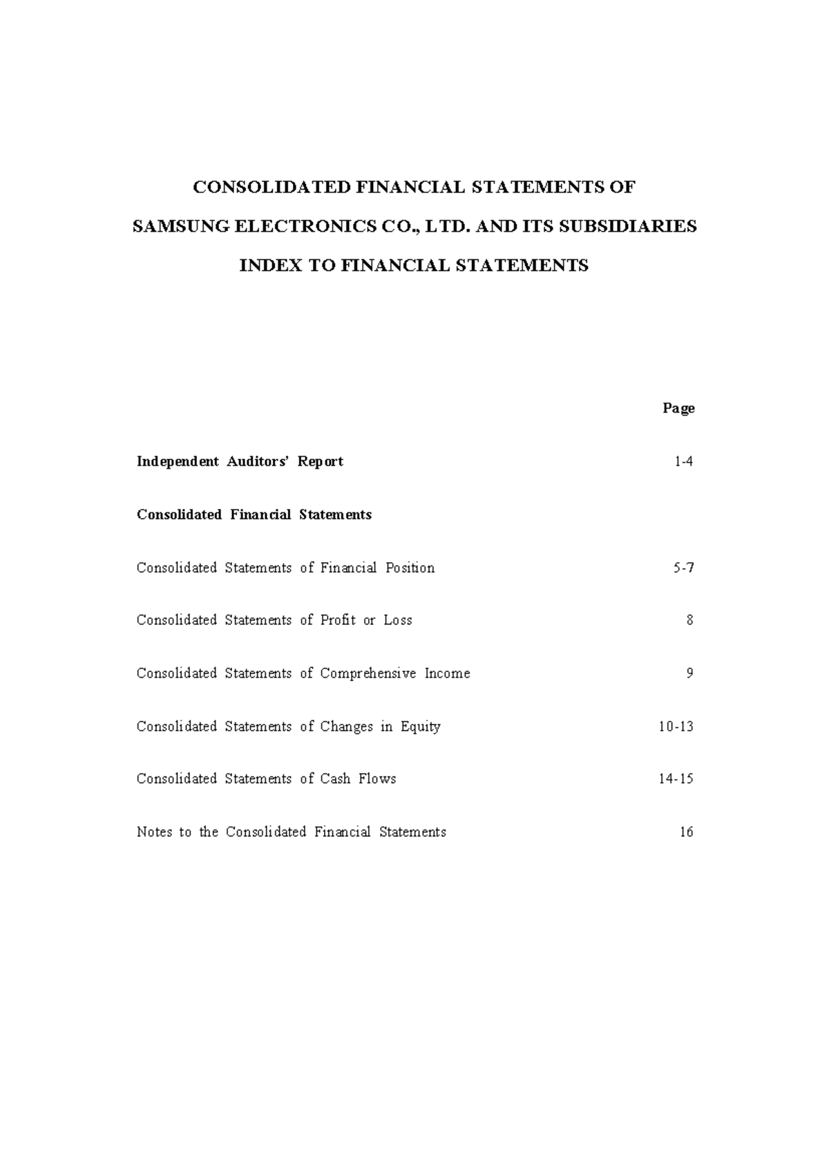 Samsung-2021 - financial report of samsung - CONSOLIDATED FINANCIAL ...