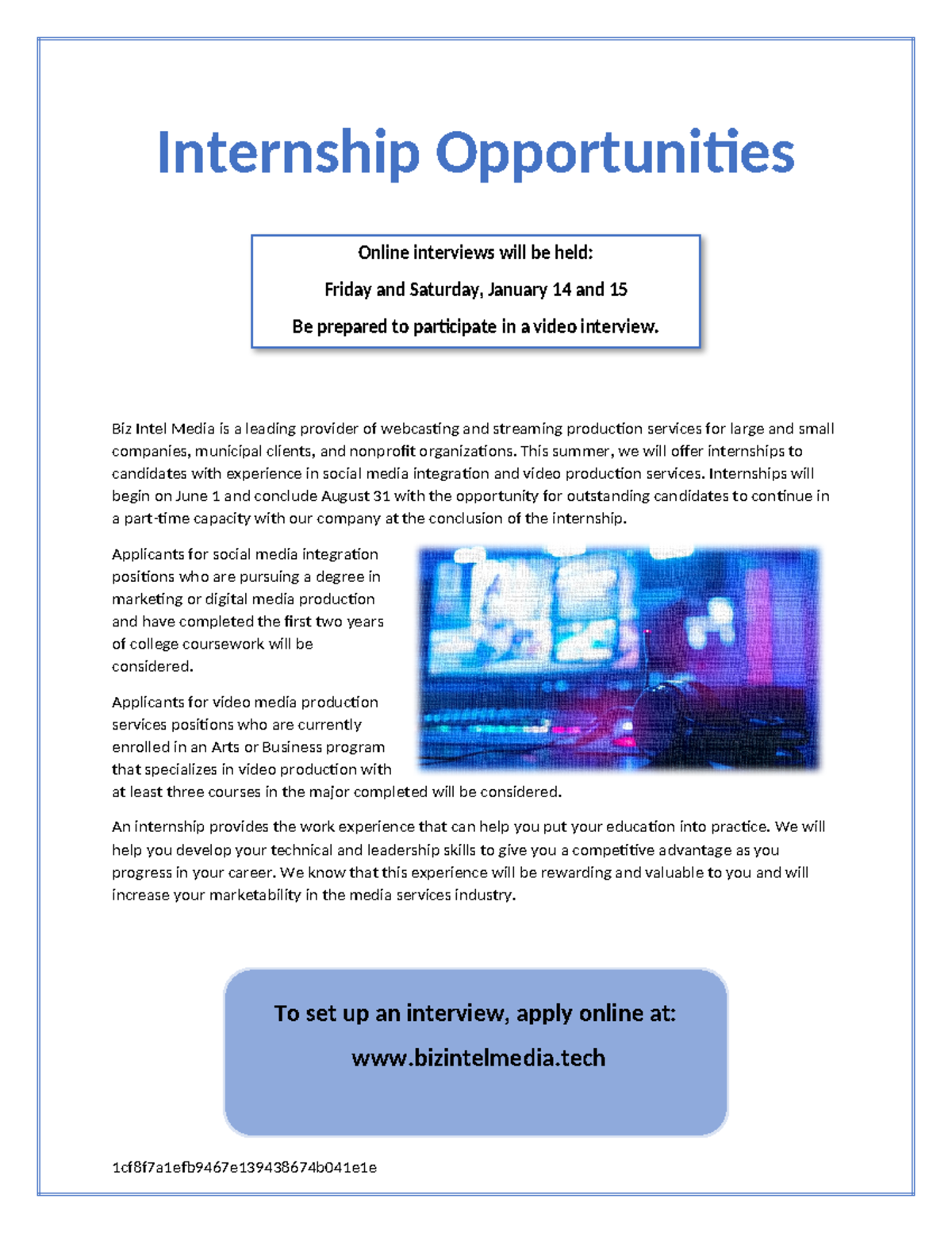 Vargas Word 1A Announcement - Internship Opportunities Biz Intel Media ...