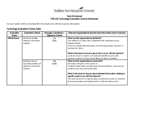 CYB 220 6-2 Project 2 - Southern New Hampshire University Yann Emmanuel ...