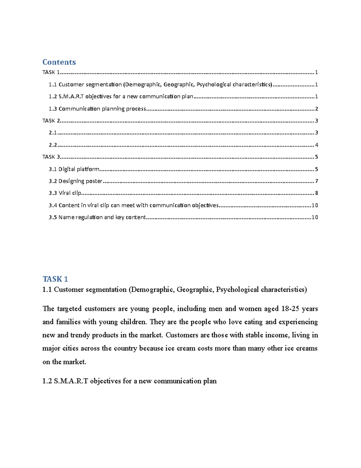 180456 IMC A2 - Contents TASK - Studocu