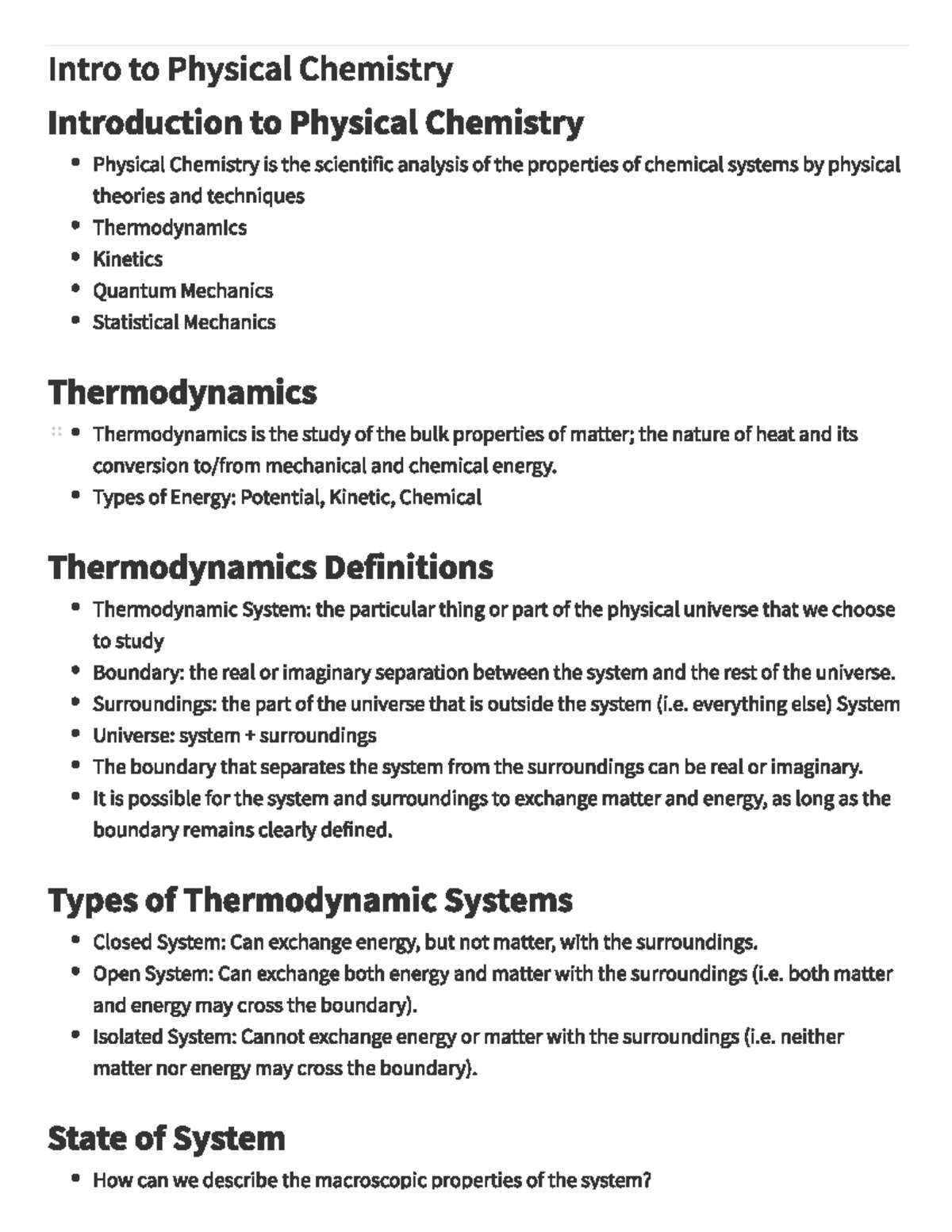 Intro to Physical Chemistry - CHEM 123 - Studocu