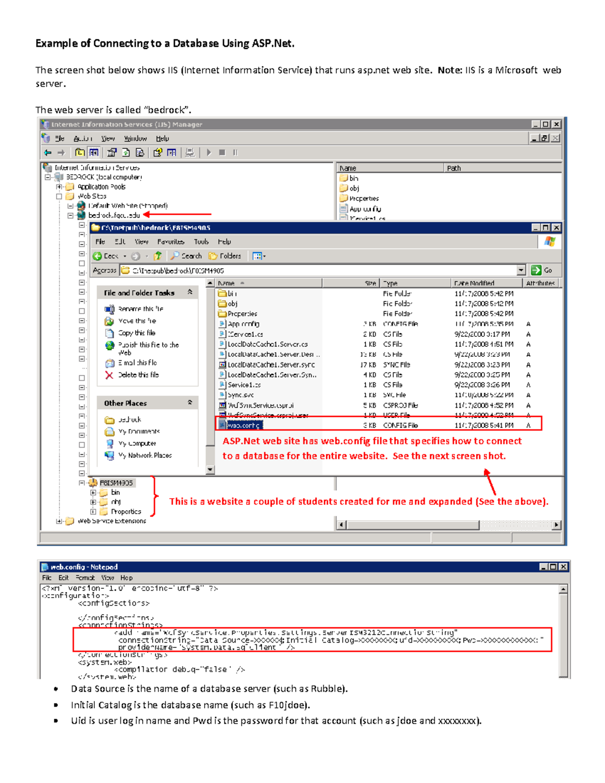 Example Of Connecting To Database Using ASPDot - Deprecated API usage ...
