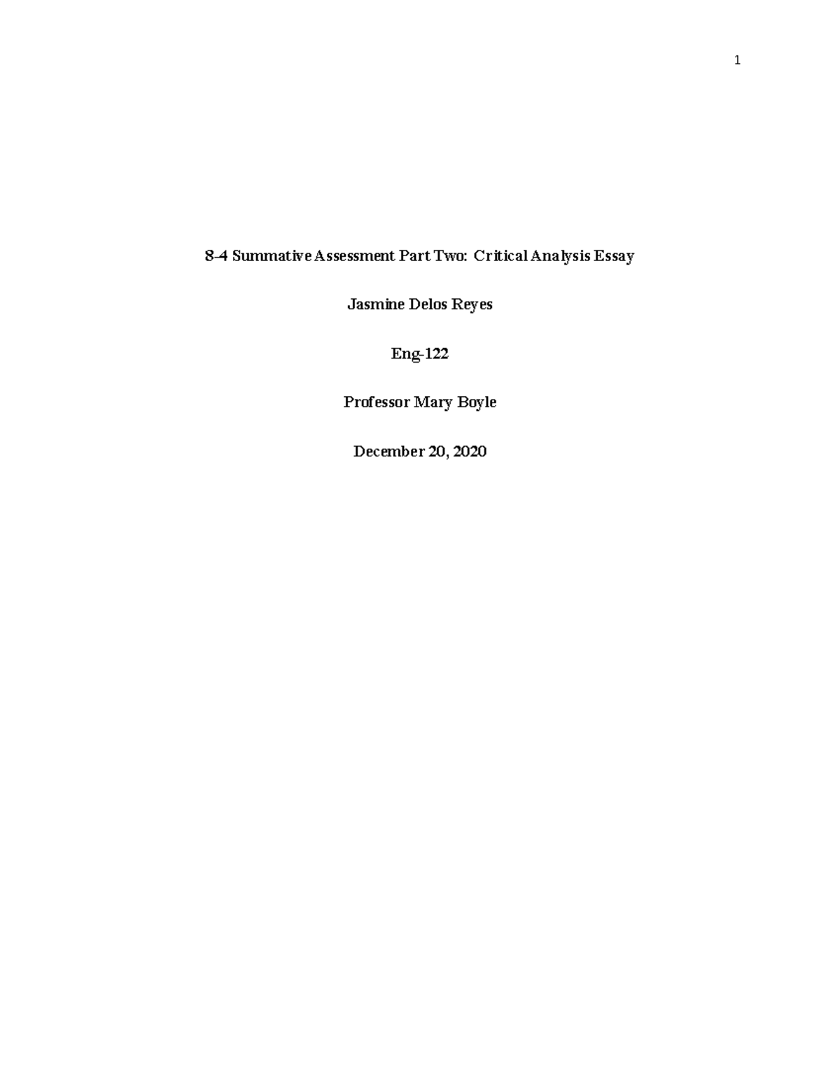 8-4 Summative Assessment Part Two Critical Analysis Essay - Tan uses ...