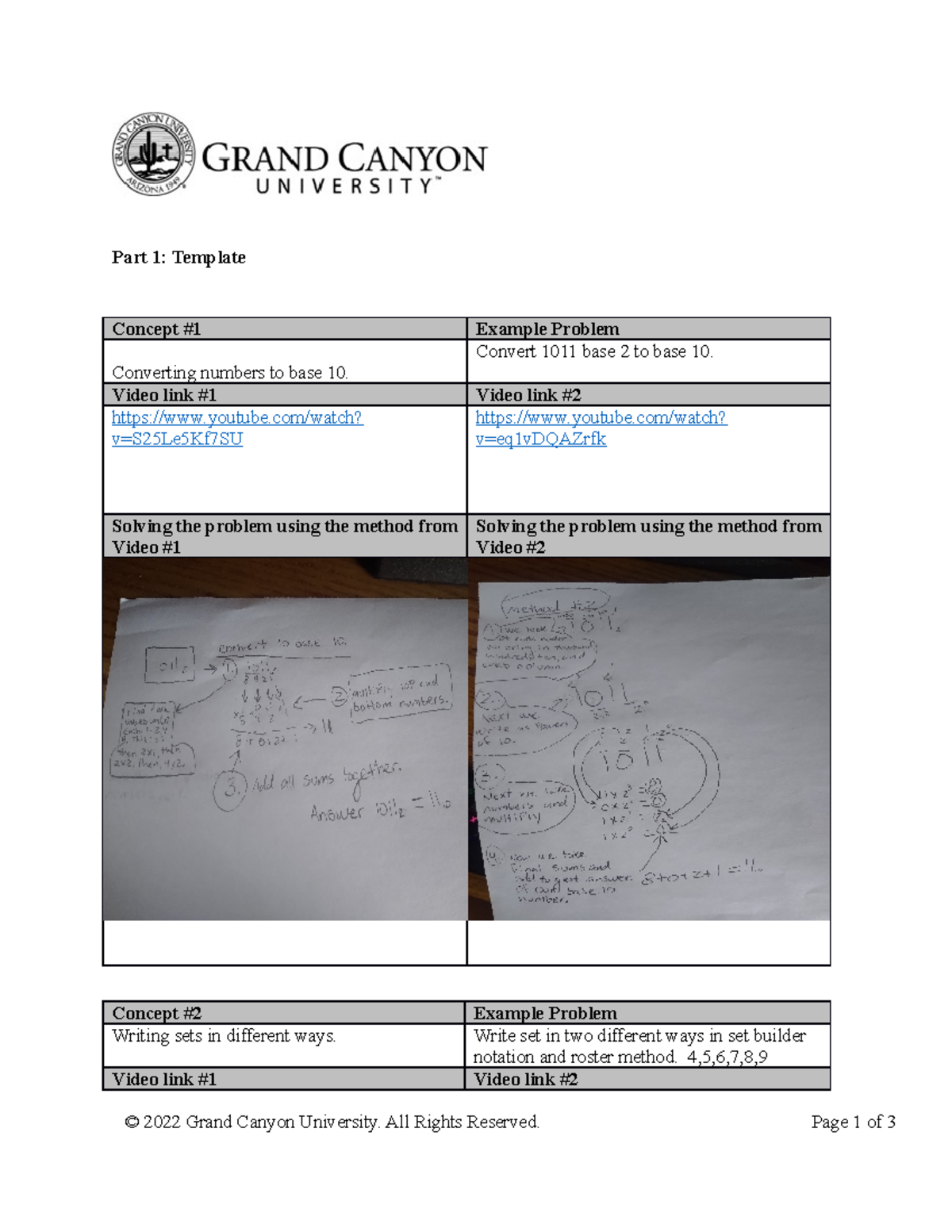 Project. Multiple ways to teach a concept - Part 1: Template Concept #1 ...