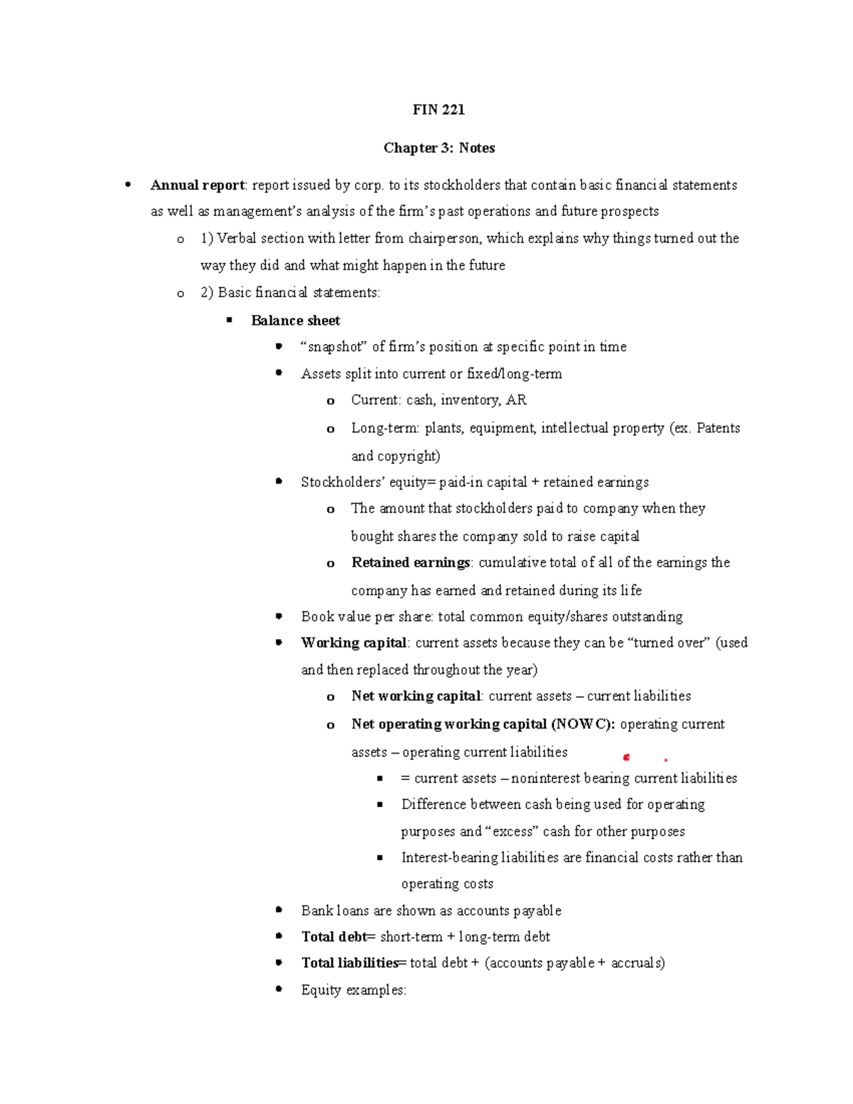FIN 221 Chapter 3 - Lecture notes 3 - FIN 221 Chapter 3: Notes Annual ...