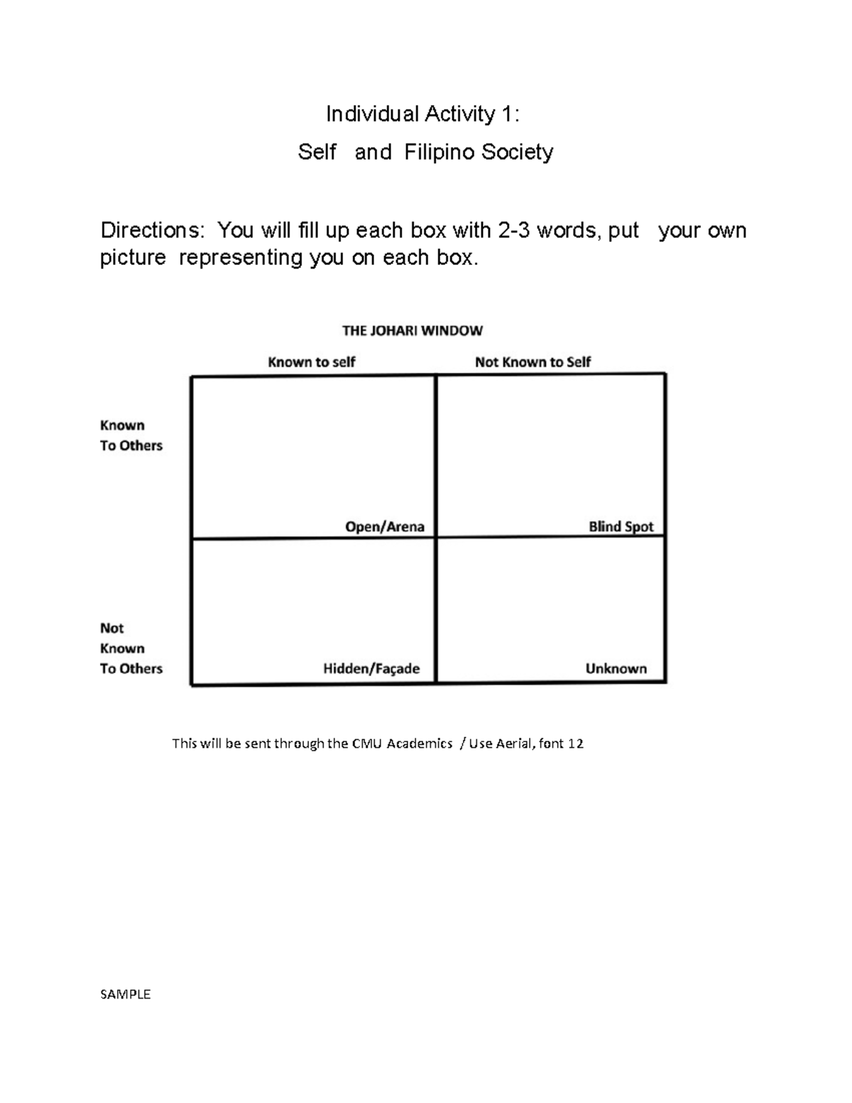 Individual Activity SELF AS A Filipino Citizen - Individual Activity 1 ...