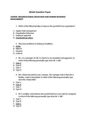 QTA Sample MCQ Ques MBA Sem 1 - Model Question Paper COURSE ...