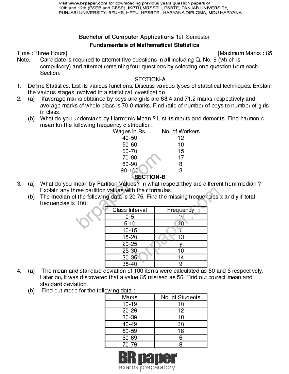 FMS(1st)Dec2017 - Gsja - Bachelor of Computer Applications 1st Semester Fundamentals of ...
