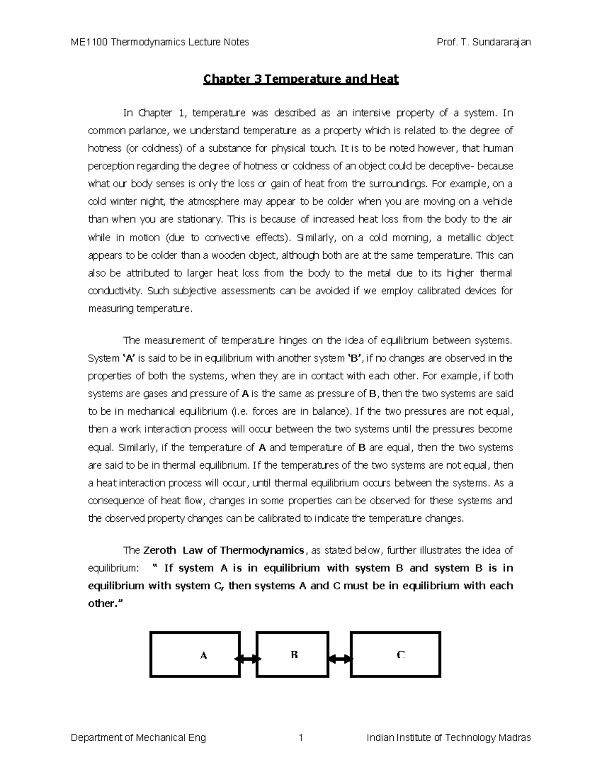 3 - heat thermodynamics - Chapter 3 Temperature and Heat In Chapter 1 ...