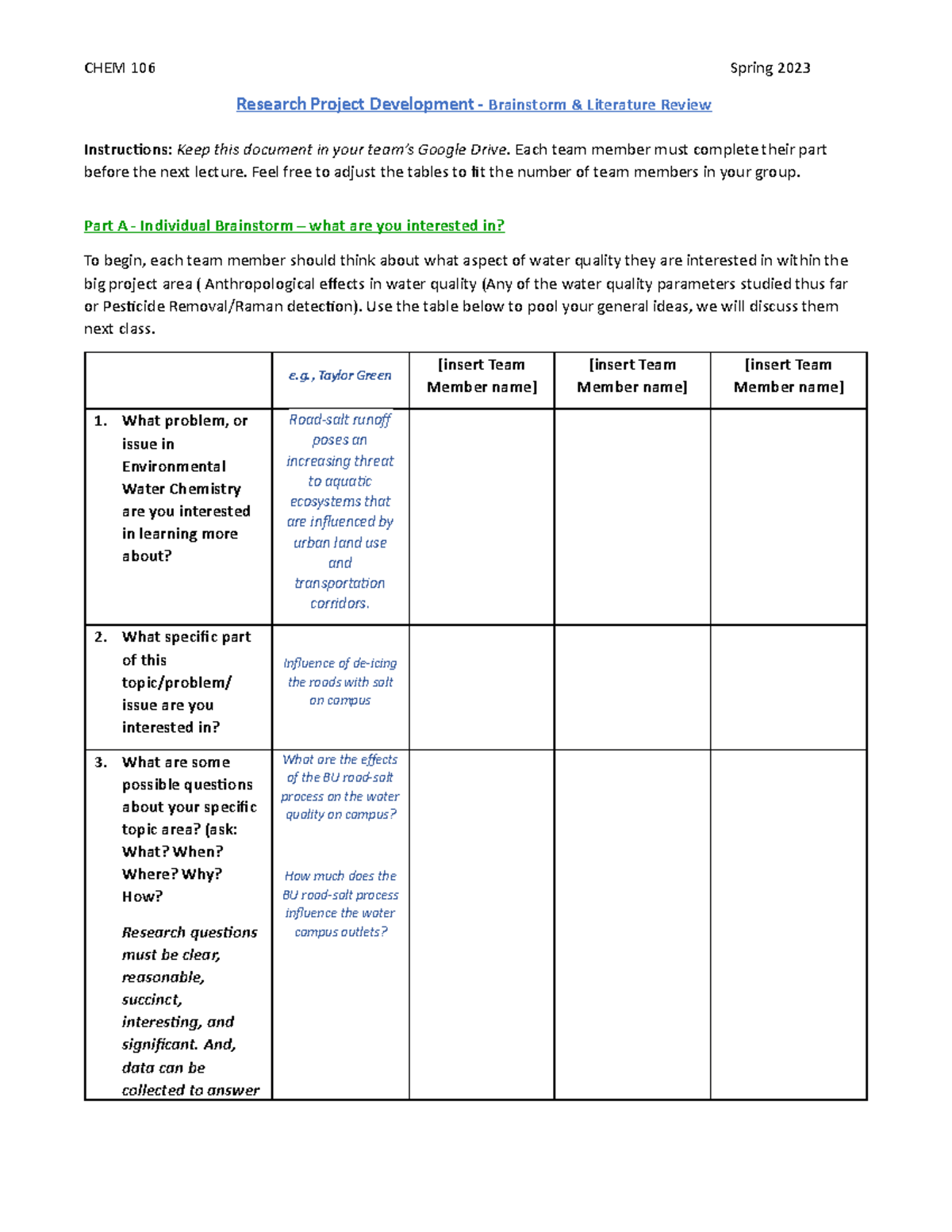 LA#5 part 1 (homework) Project Lit Review - CHEM 106 Spring 2023 ...