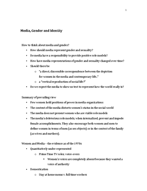 The Gendered Media - The Gendered Media Often media reflect existing ...