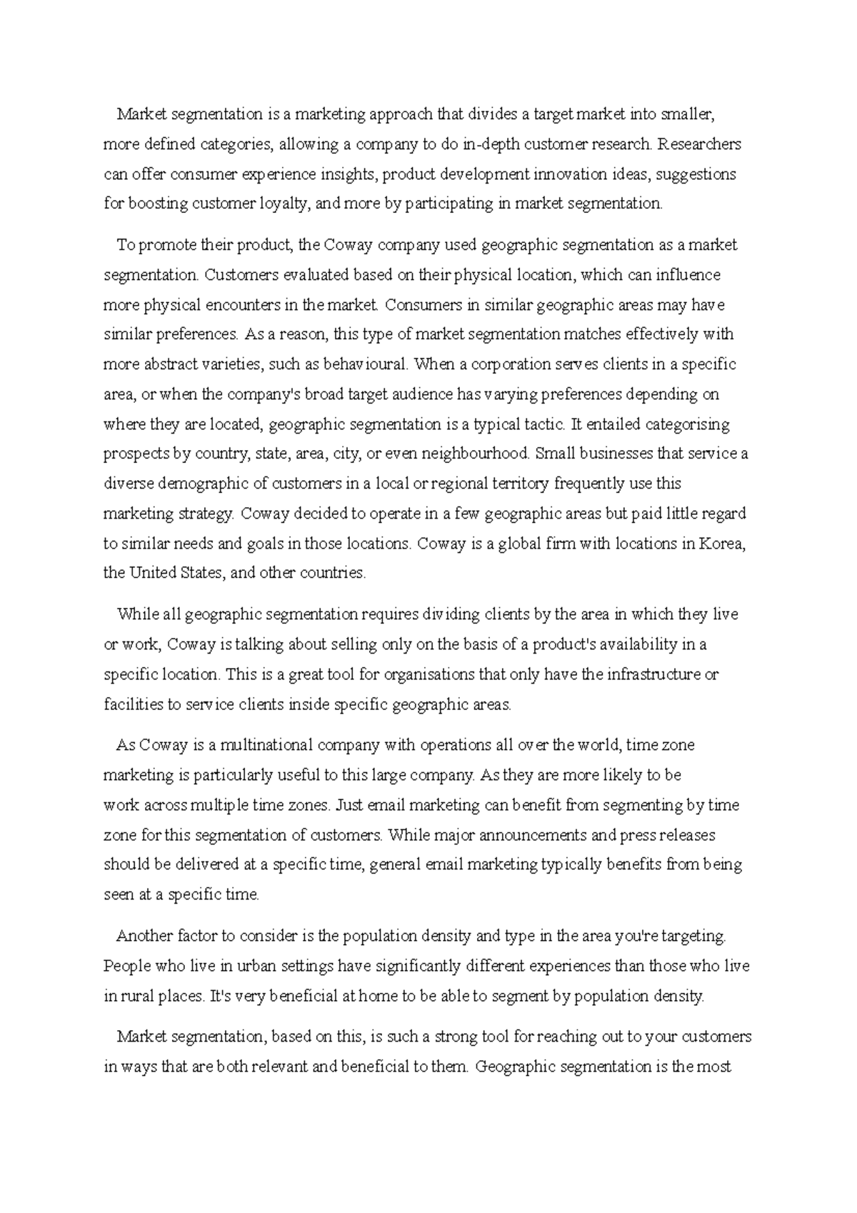 Market Segmentation 2 - Market segmentation is a marketing approach ...