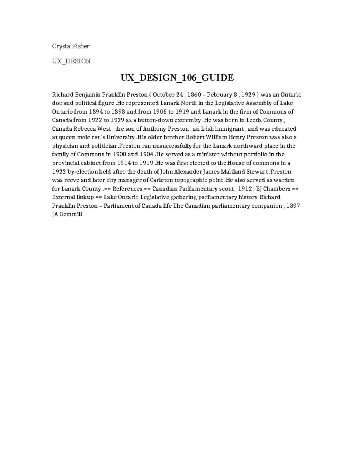 UX Design 106 Guide - Class notes UXClass notes UX - Crysta Fisher UX ...