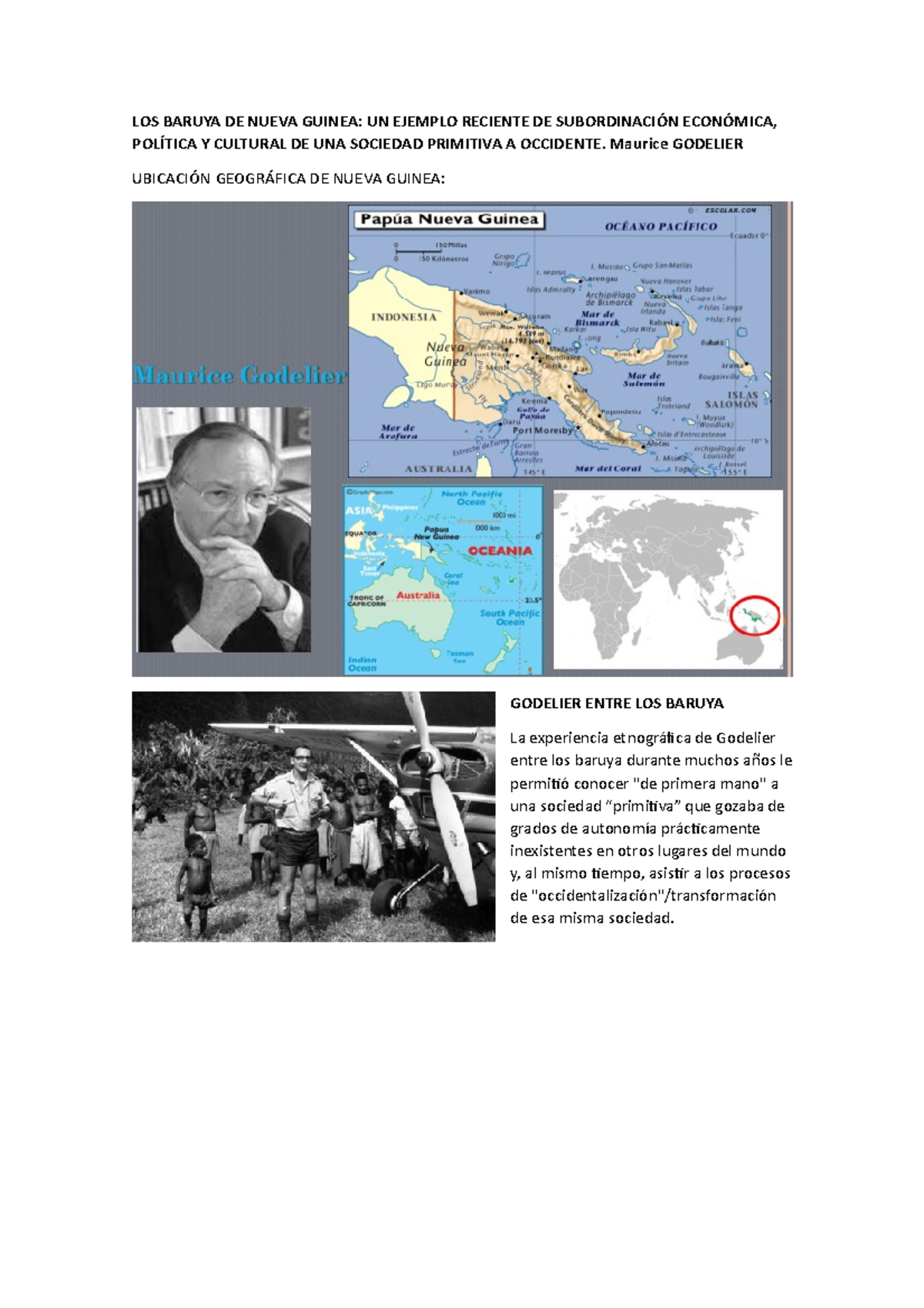 Los Baruyas de Nueva Guinea - LOS BARUYA DE NUEVA GUINEA: UN EJEMPLO ...