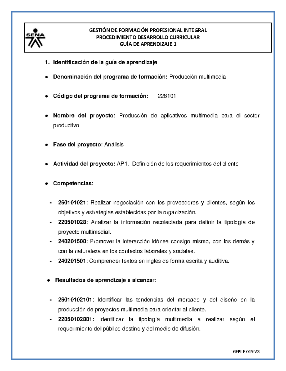 Guia AP1 - s ad ad sad asd a - GESTI”N DE FORMACI”N PROFESIONAL INTEGRAL PROCEDIMIENTO ...