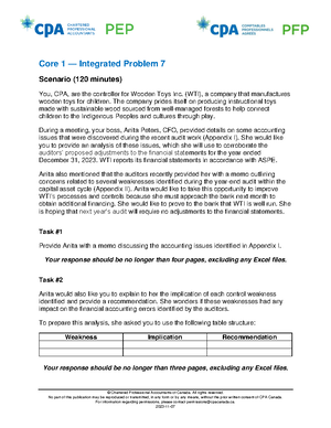 CO1-2401E-PC05 - practice core 1 - © Chartered Professional Accountants ...