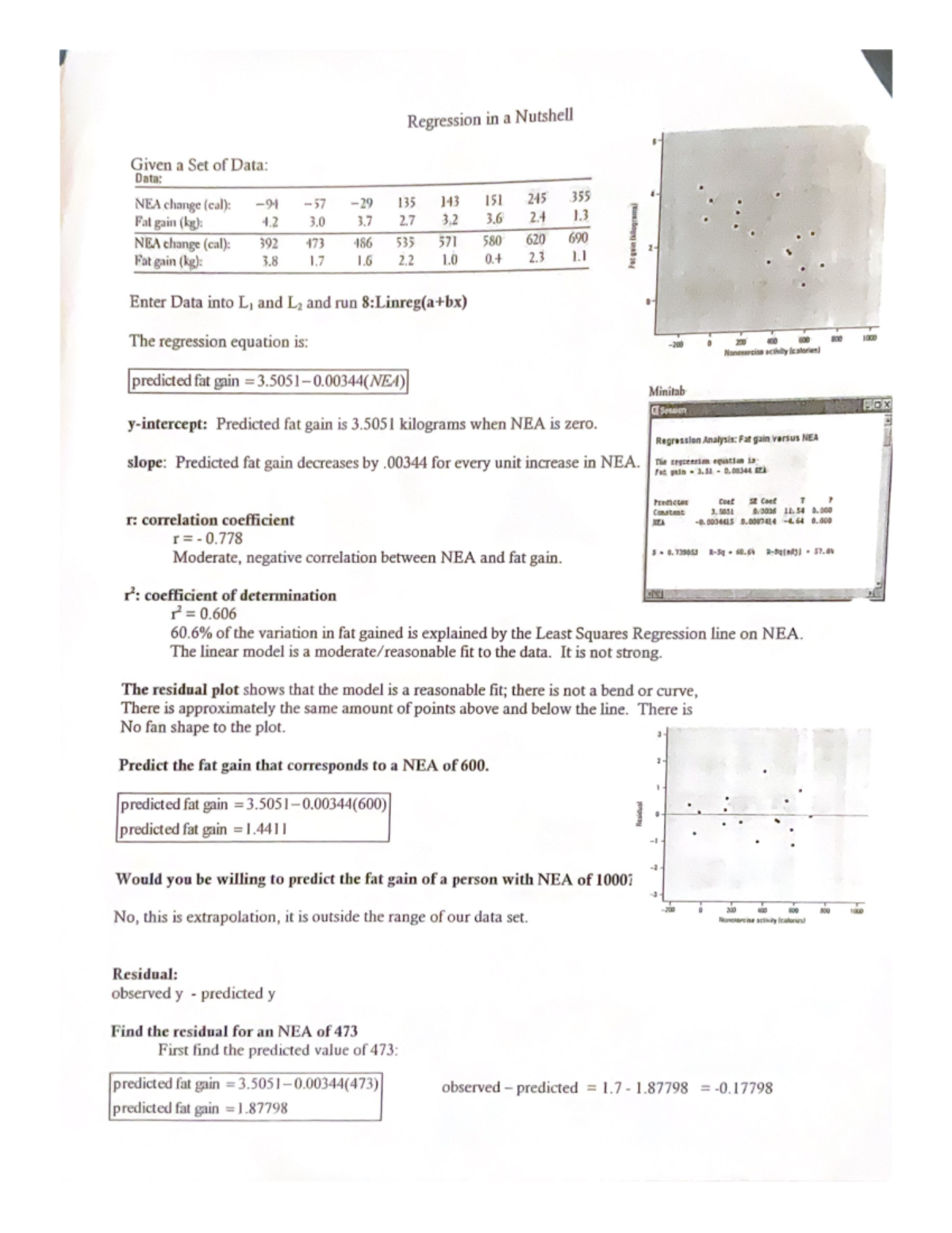 Regression in a Nutshell - Studocu