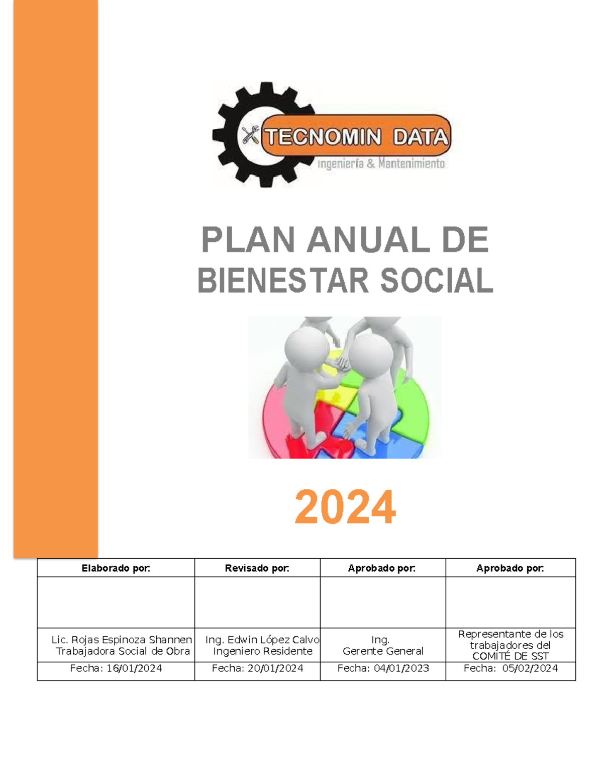 PLAN Anual DE BBSS tecnomin Shannyn - PLAN ANUAL DE BIENESTAR SOCIAL ...