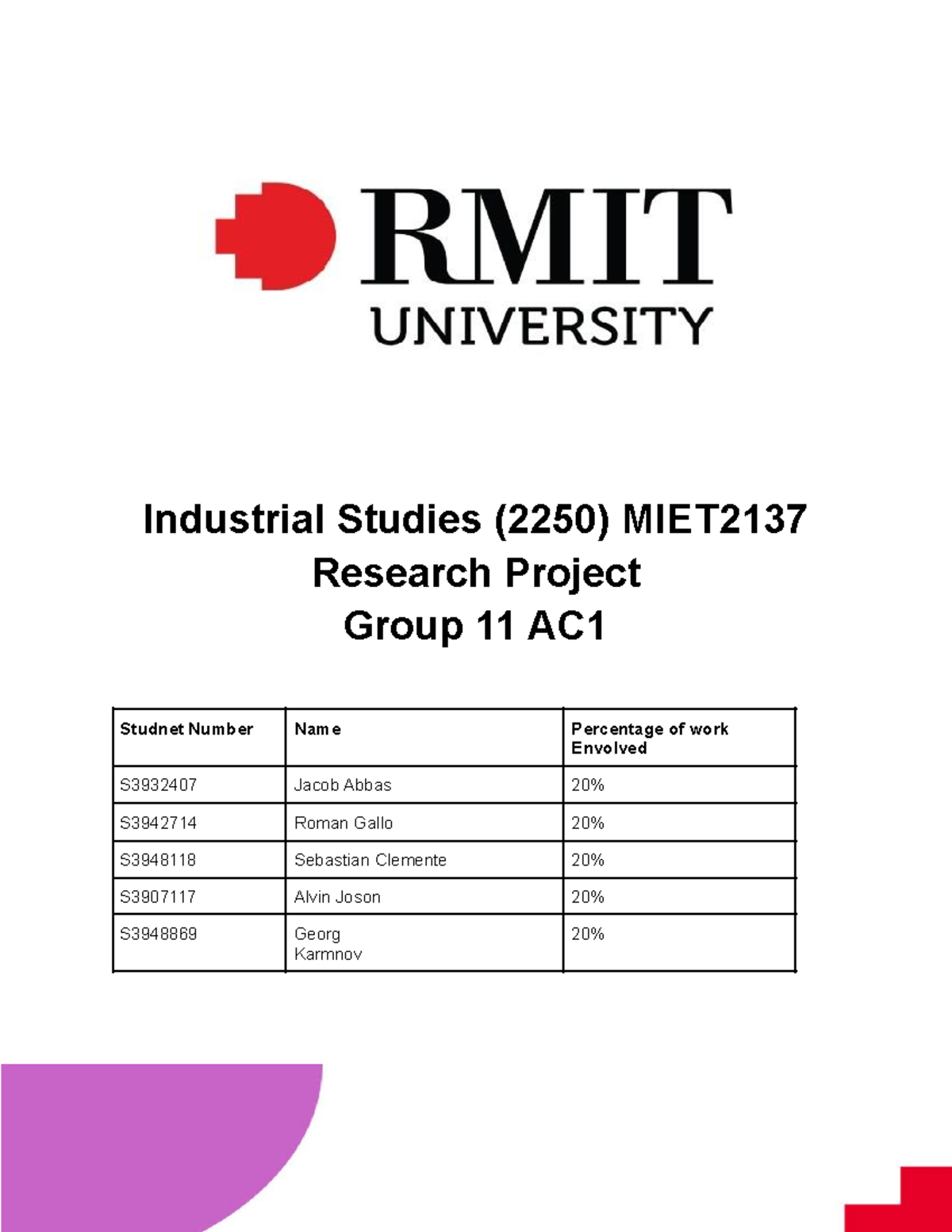 Industrial Studies GFRP Project Group 11 - Industrial Studies (2250 ...