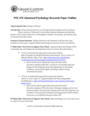 Topic 3 - Research Paper Outline - PSY-470 - GCU - Studocu