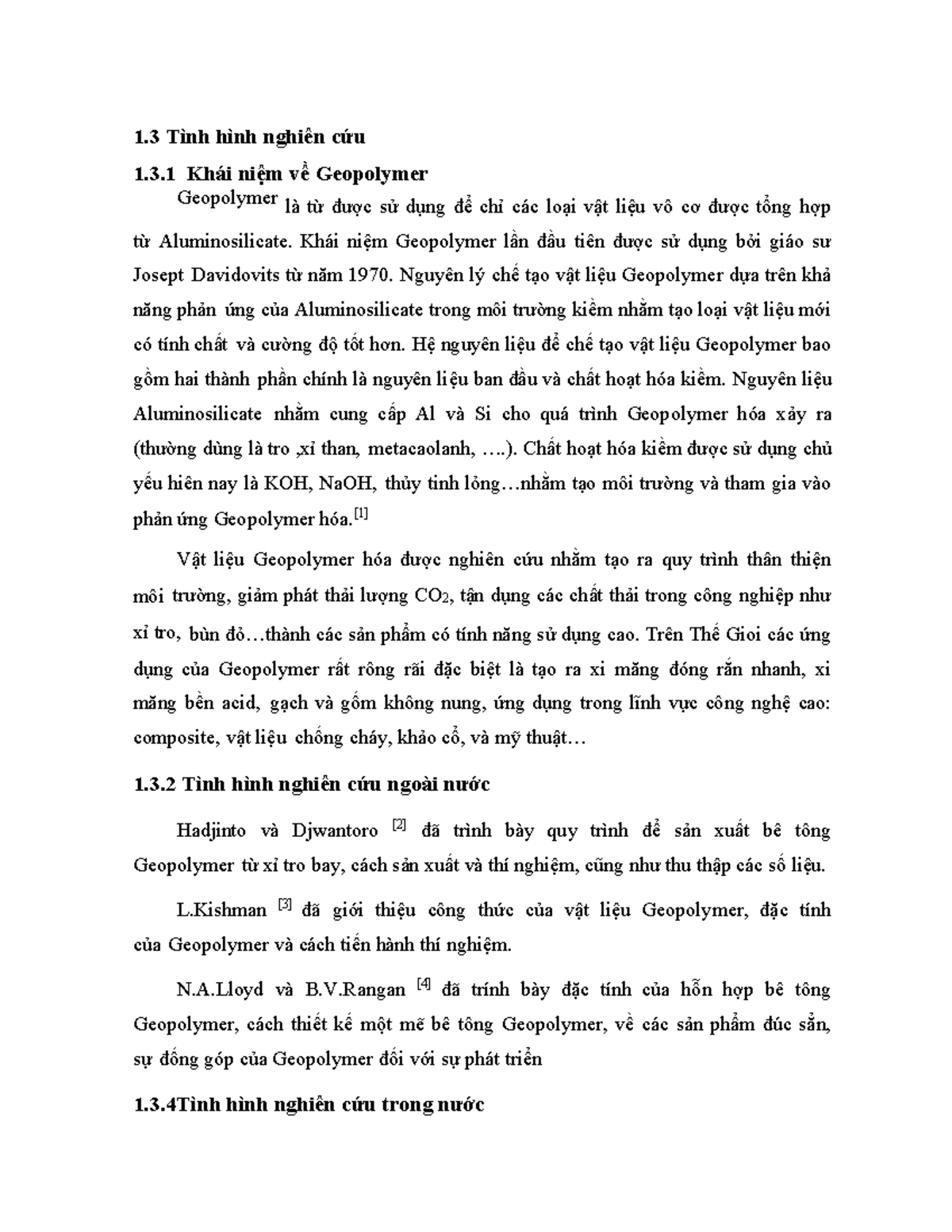 Geopolymer - dsfsdfsd - 1 Tình hình nghiên cứu 1.3 Khái niệm về ...