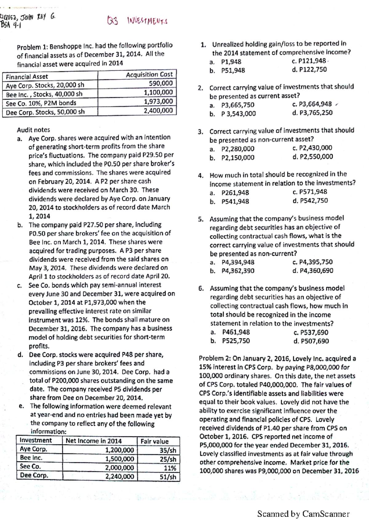 Ap-Q3-Investments - Accounting - Scanned by CamScanner Scanned by ...