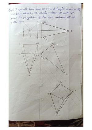 Projection OF Lines - Ktu Engineering Graphics Previous Year Questions ...
