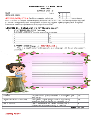 Homeroom guidance worksheets m1 and m2 - HOMEROOM GUIDANCE WORK SHEET ...
