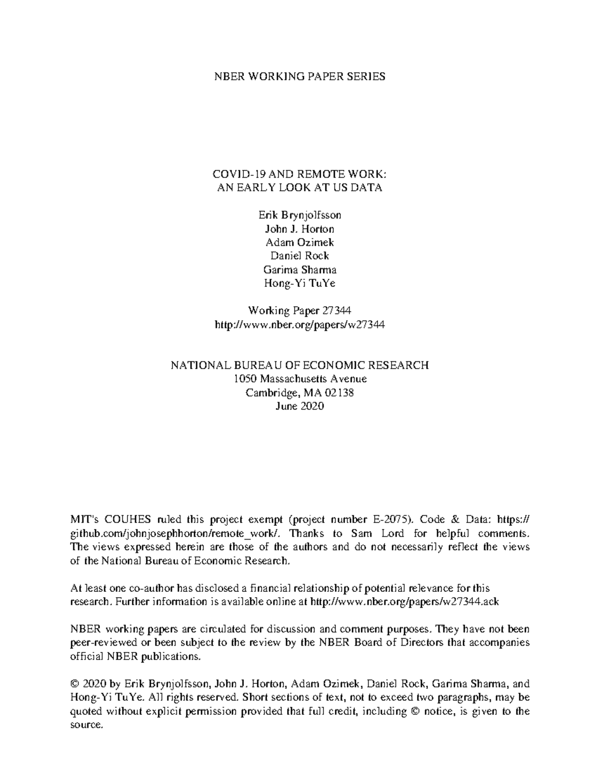 W27344 - Give information about research - NBER WORKING PAPER SERIES ...