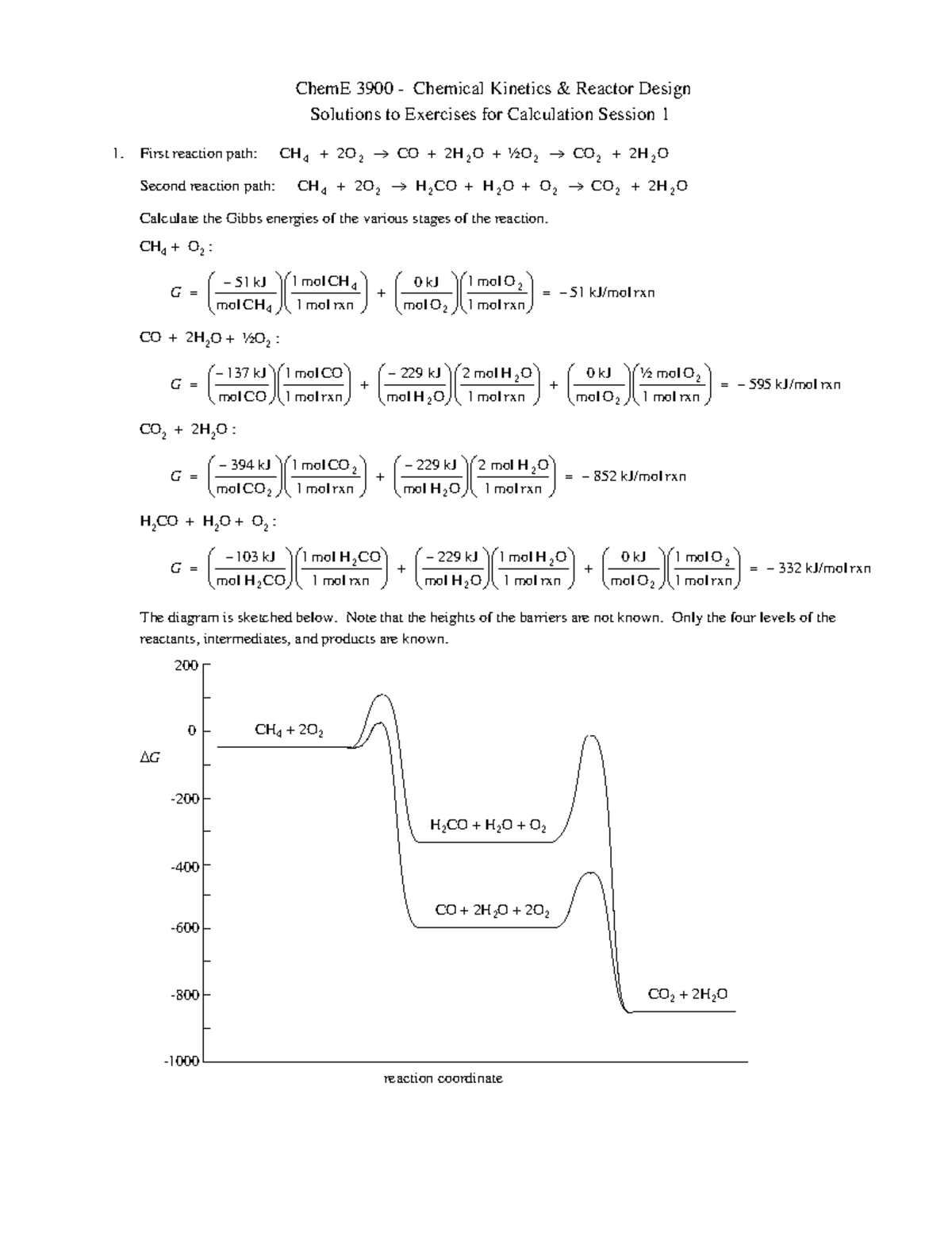 Calc Session 1soln - introduction to kinetics concepts such as initial ...