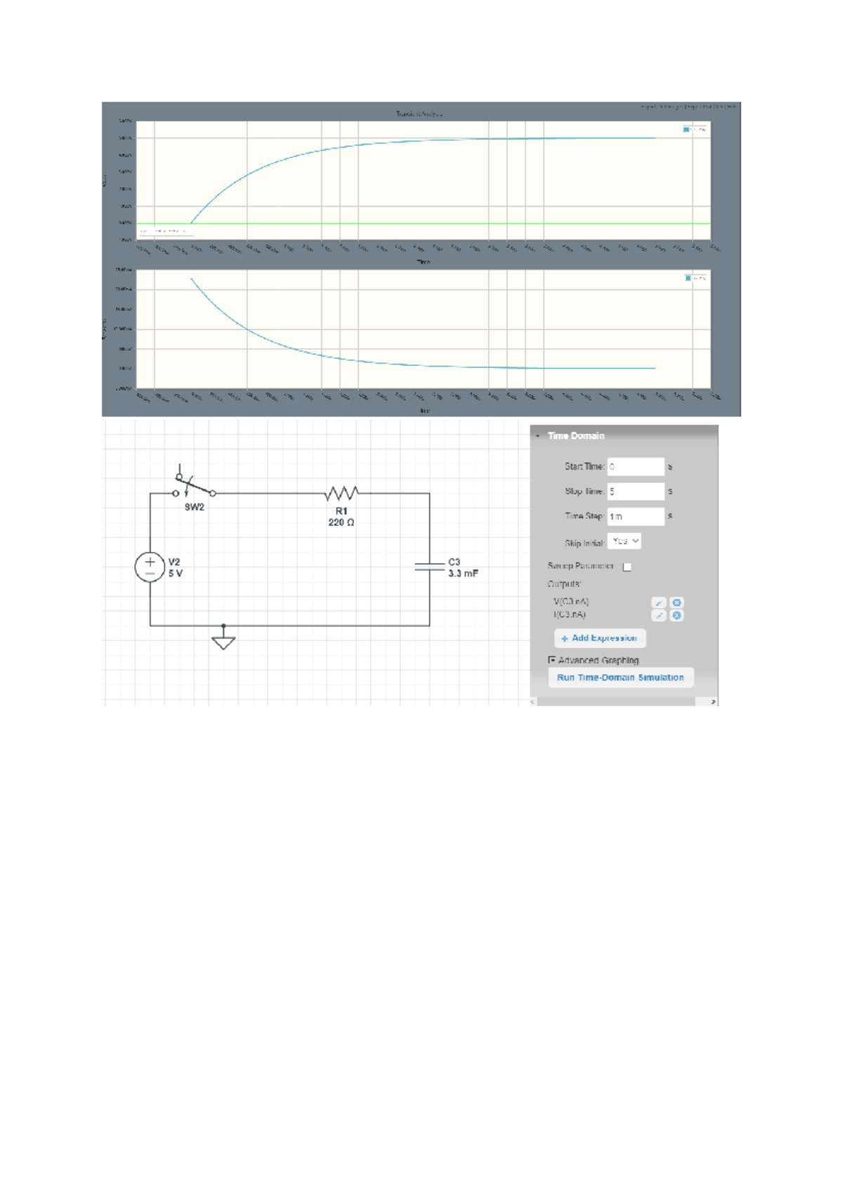 B03-W8 - Logbook week 8 - I(s) = 0 T(ms) circuitlab I(L) mA circuitlab T(ms) I(L) mA T ≈ 100 316 ...