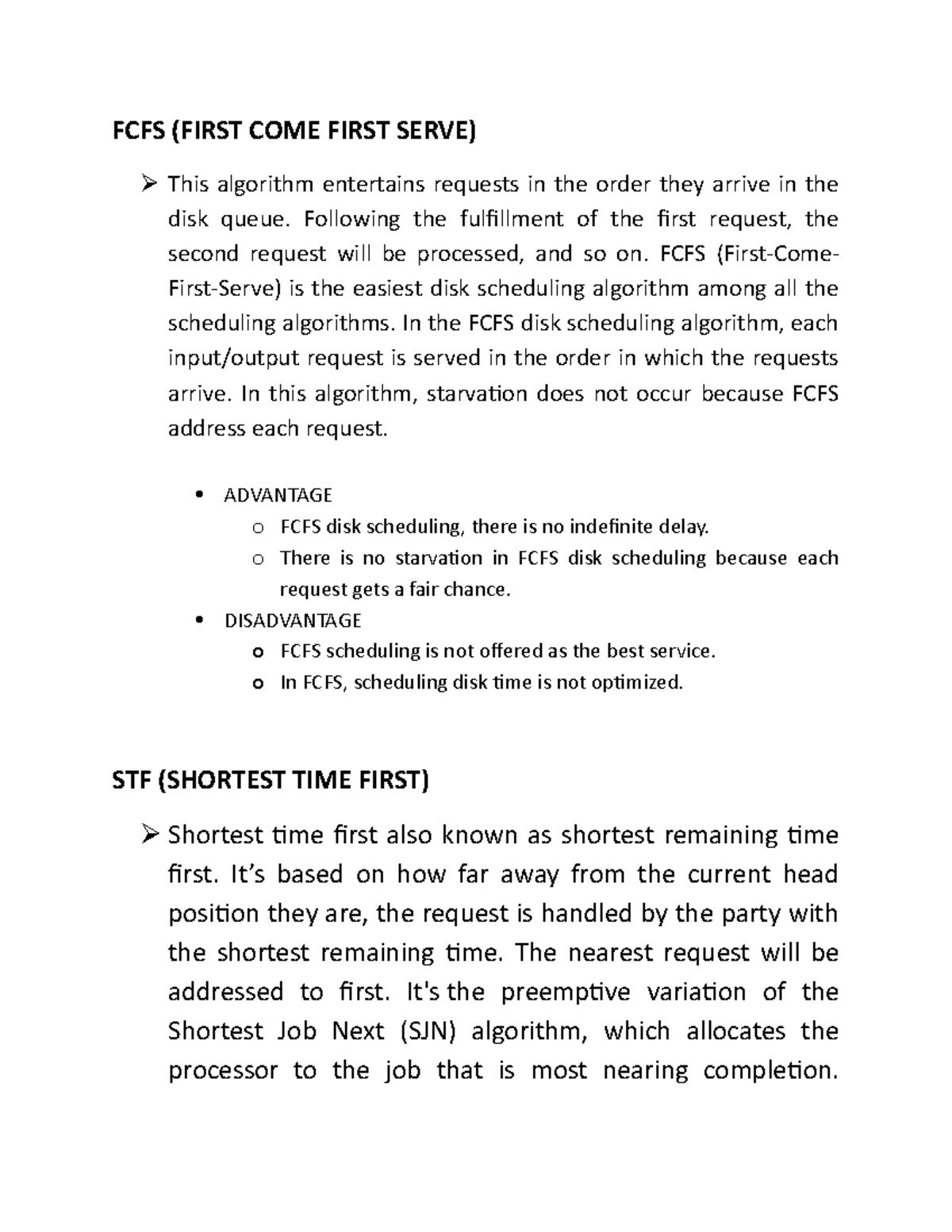 My report - ABOUT CSA - FCFS (FIRST COME FIRST SERVE) This algorithm ...