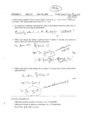 ECE 2040 Fa23 Homework 1 - Solutions - ECE 2040 - Solution: 𝐼 = 10 𝑉 100 𝑜ℎ𝑚 = 0. 1 𝐴 → 𝑃 = 𝑉 × ...
