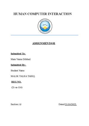 Lab 01 Revision of C Concepts - Lab 01 Revision of programming concepts of C language Lab ...
