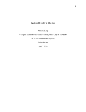 Equity and Equality in Education - EQUITY AND EQUALITY IN EDUCATION ...