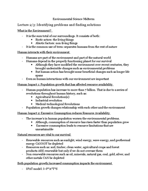 Chapter 2 Matter and Energy Notes - Chapter 2 Environmental Systems ...