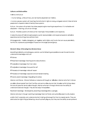 Gender Interests and Needs - Gender Interests and Needs Gender ...