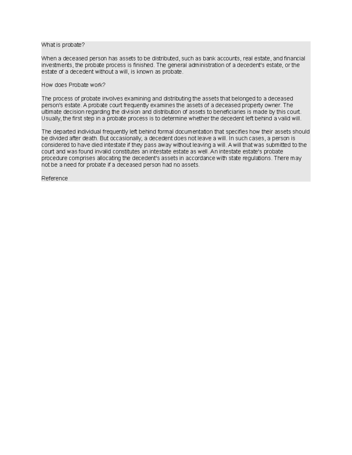 EP 15 - information - What is probate? When a deceased person has ...