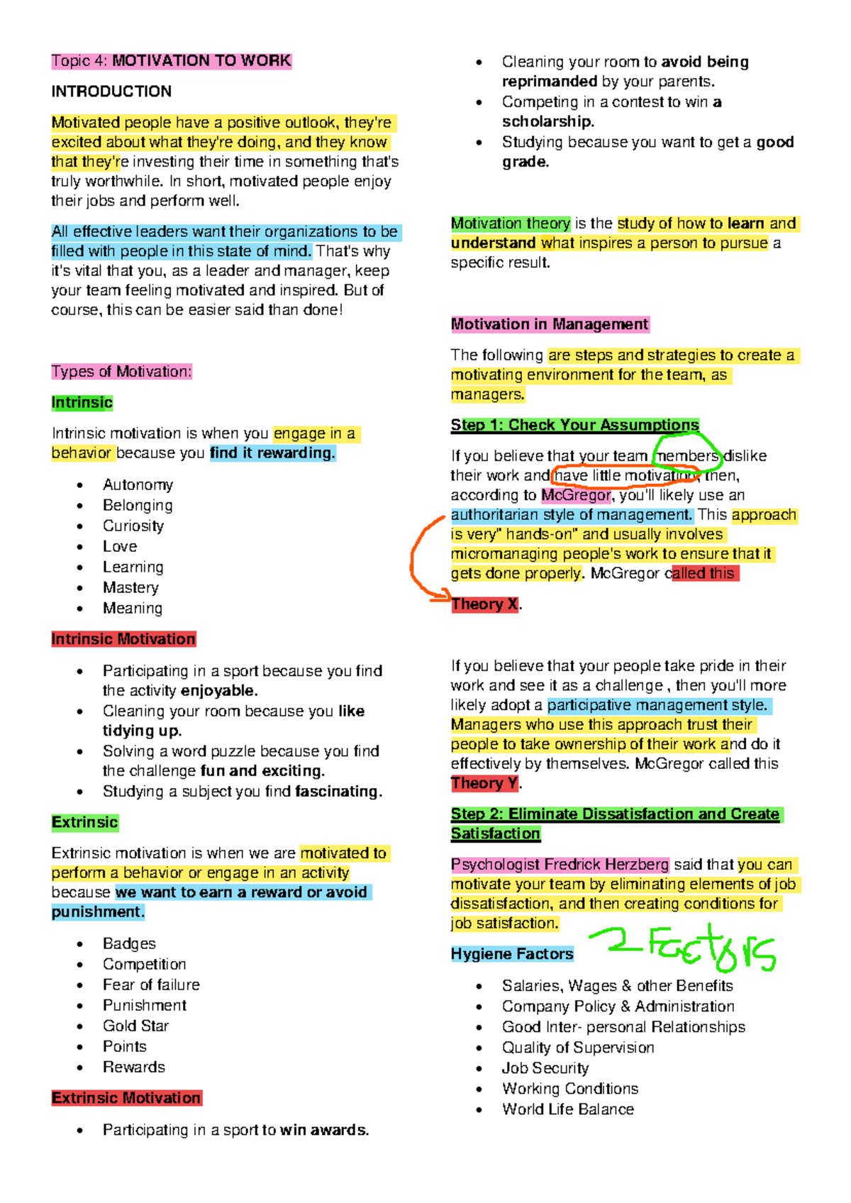 Topic 4 Motivation TO WORK - Topic 4: MOTIVATION TO WORK INTRODUCTION ...