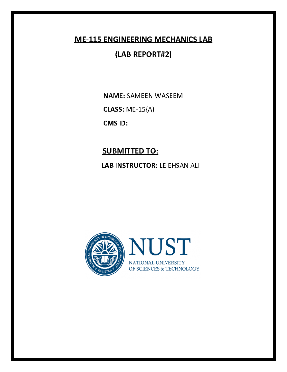 ROOF Truss Apparatus - ME-115 ENGINEERING MECHANICS LAB (LAB REPORT#2 ...