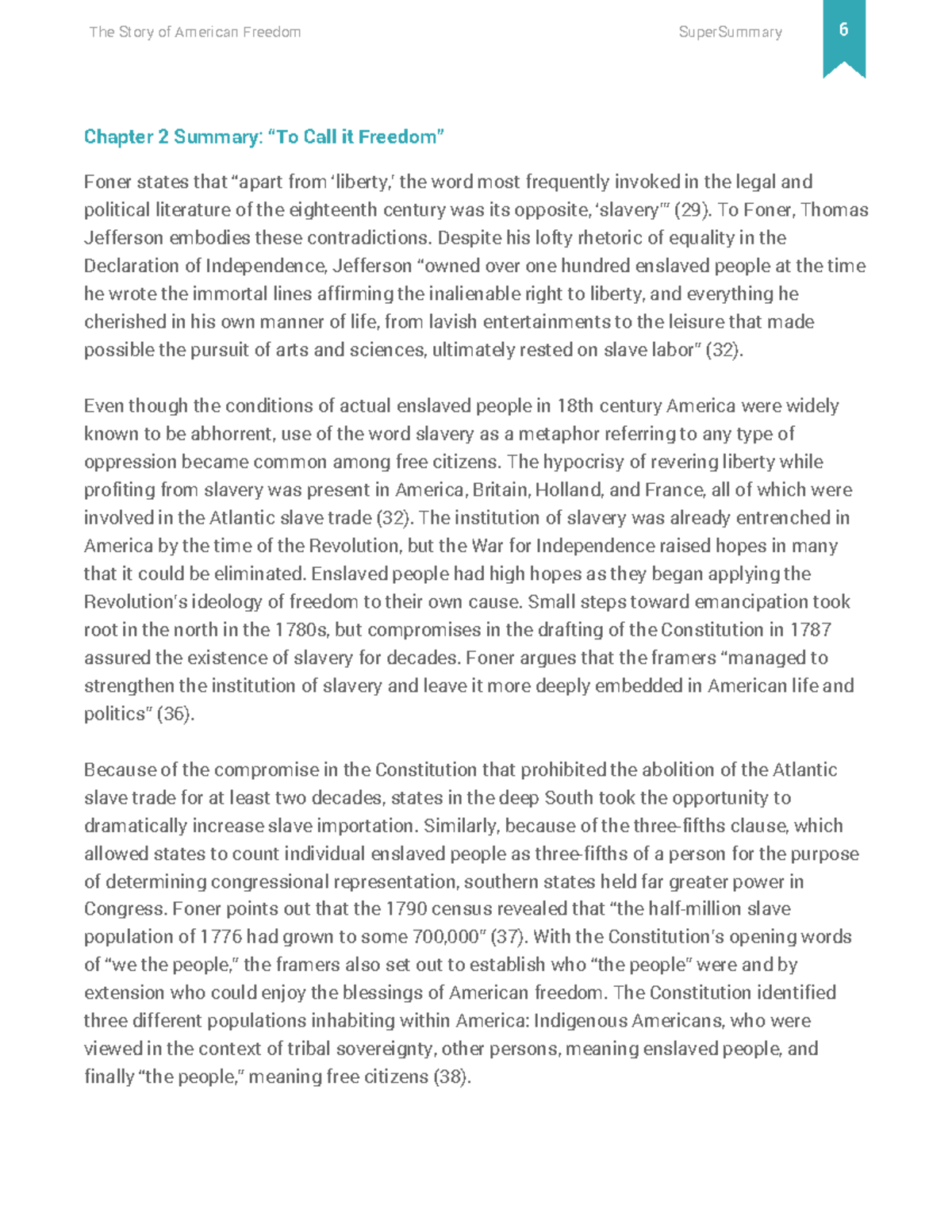 The Story of American Freedom - Super Summary Study Guide 2 7 - Chapter ...