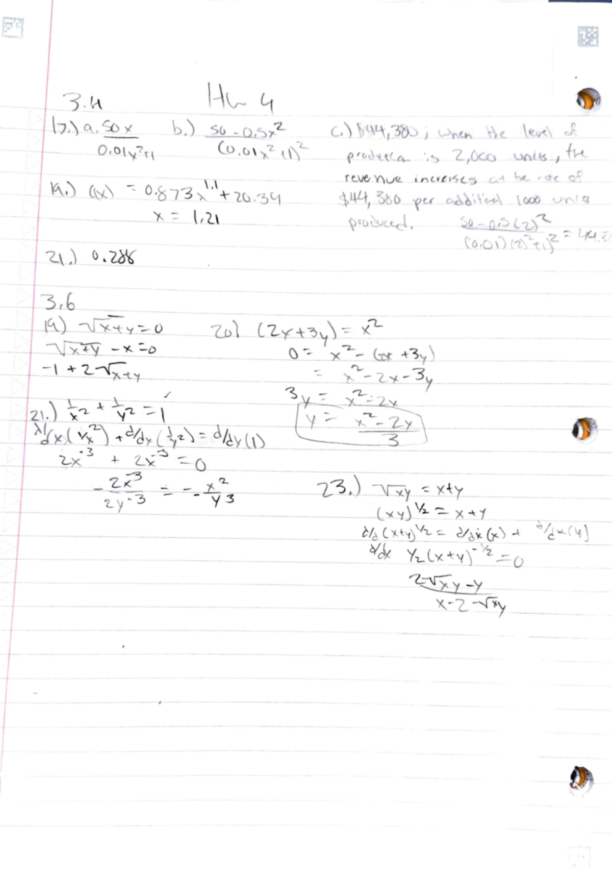 Scan May 14, 2023 - Hw for math 141 - ####### j', l,\ b,\ C\ , c;o 1 O ...