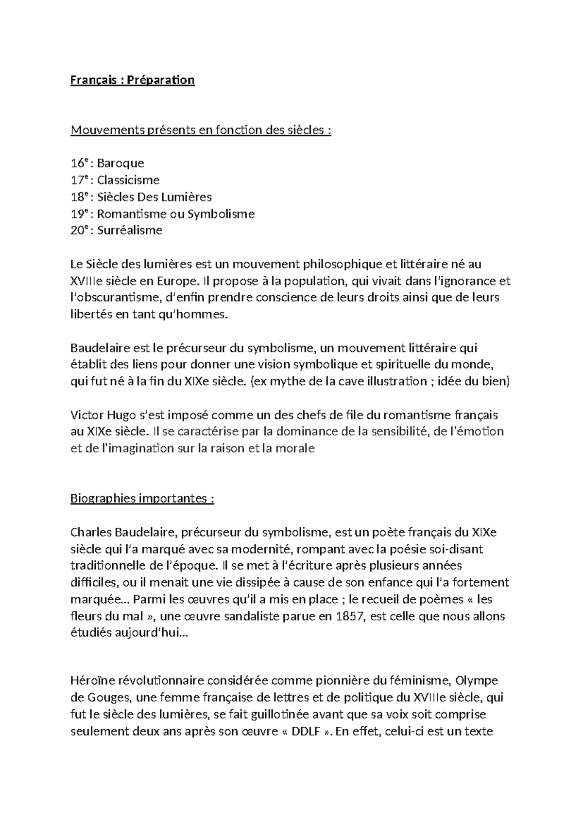 Français COM - Commentaire de Français methode et fiches - Français ...