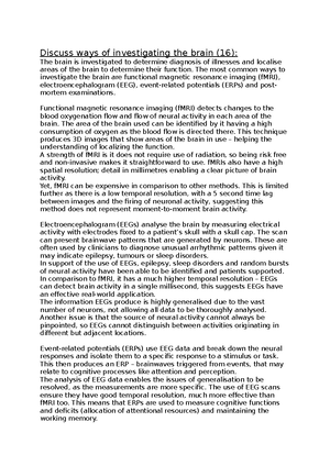 Multi store model 16 marker - Outline and evaluate the multi-store model of memory (16 marks ...