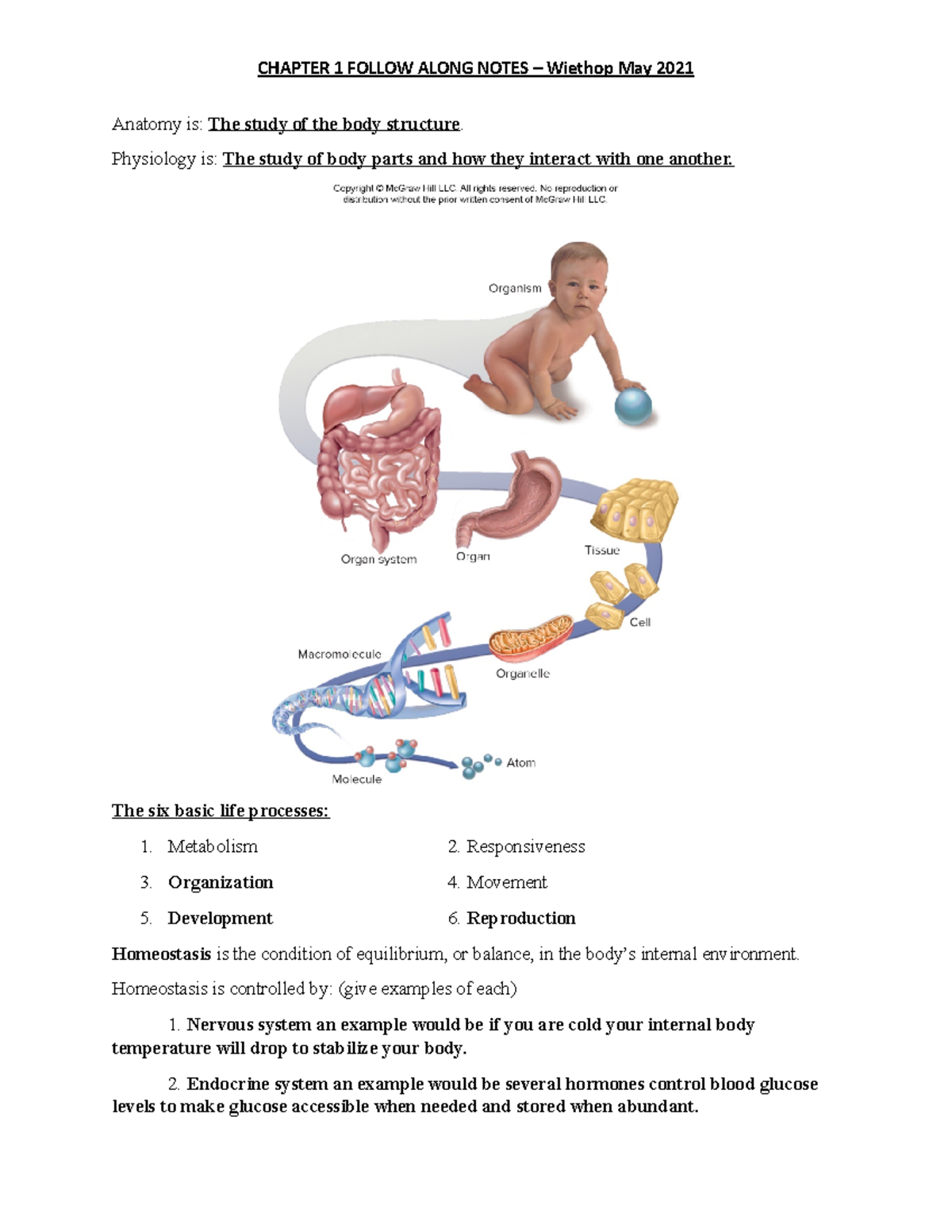 BIOS251 - Chapter 1 ONLY FAN Mc Graw Hill - Anatomy is: The study of ...