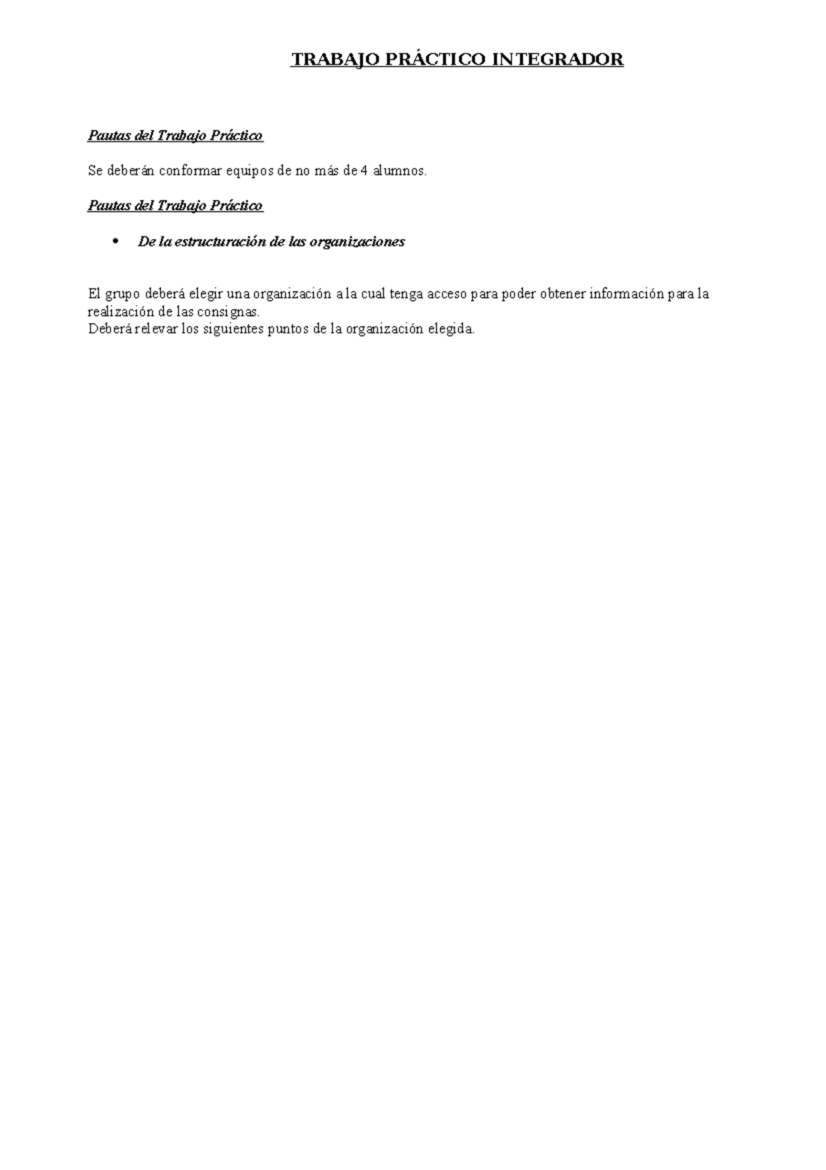 consigna para el trabajo practico 1° cuatrimestre 2022 - TRABAJO ...